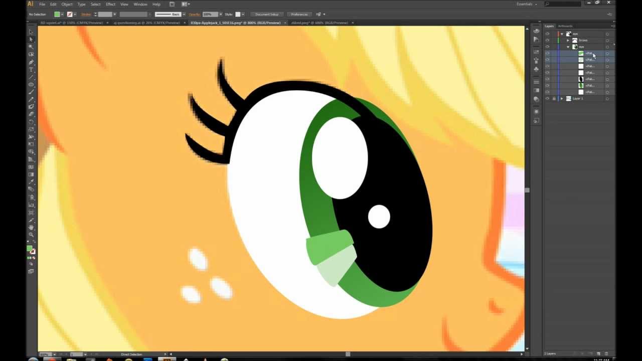 Mlp vector Illustrator eye tutorial part 1
