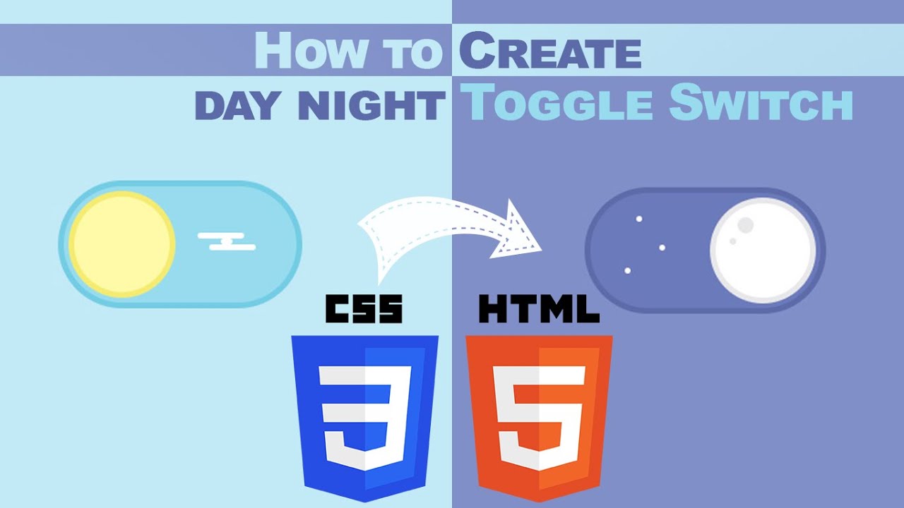 How to Create Day Night CSS only toggle switch Button