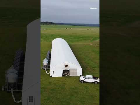 This is a robotic mobile coop for raising chickens