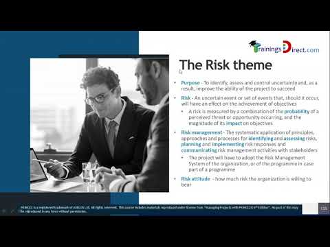 The Risk theme | PRINCE2 by 1WorldTraining.com