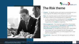 The Risk theme | PRINCE2 by 1WorldTraining.com