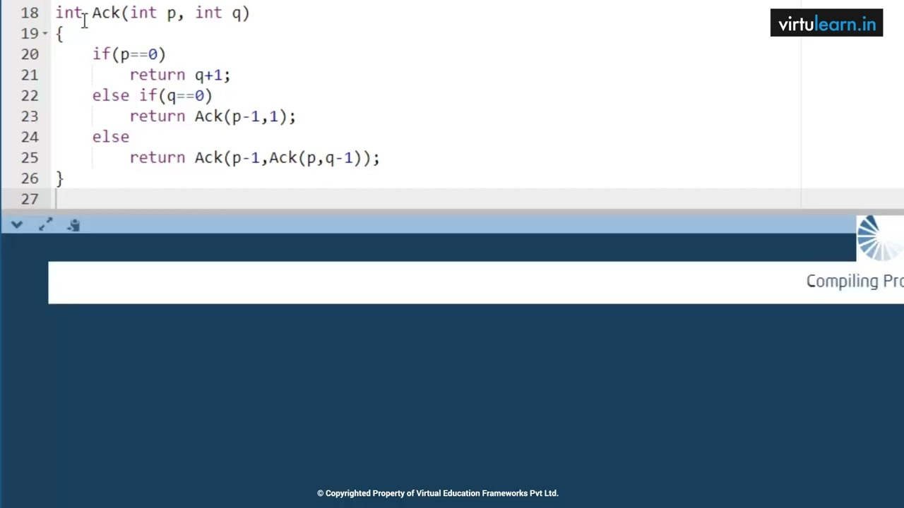 CL140 To implement Ackermann function using recursion