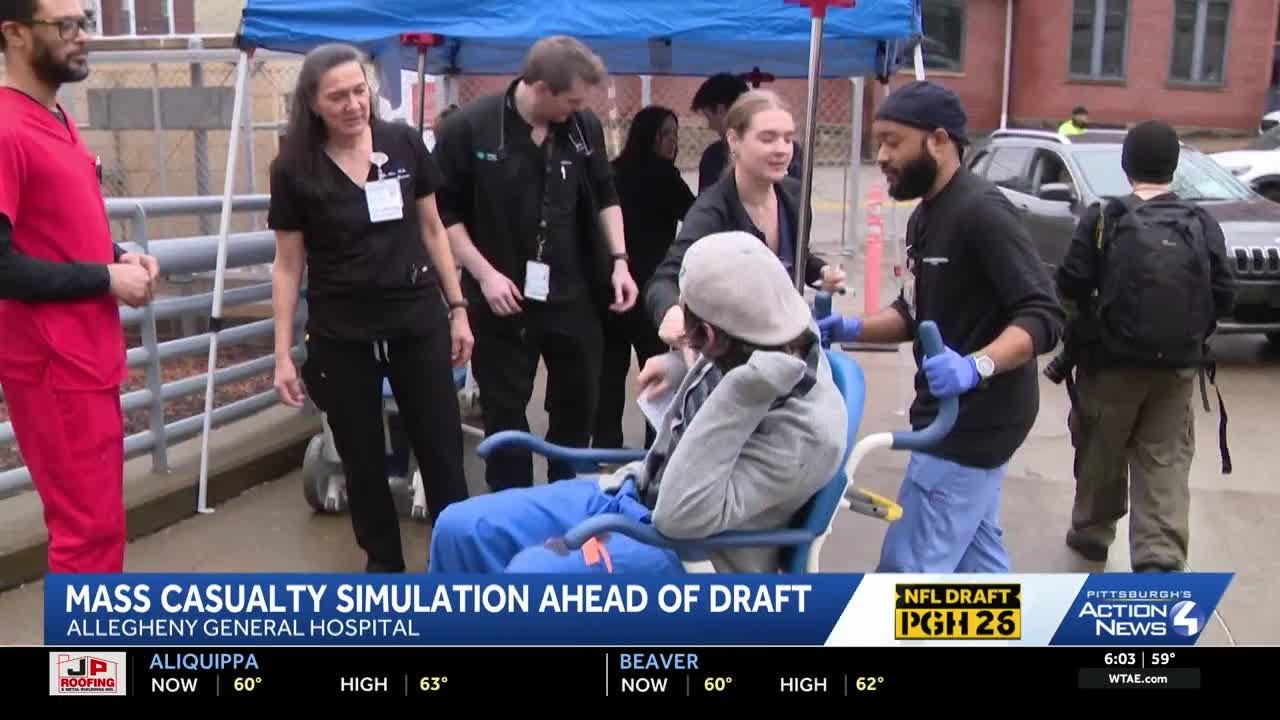 Allegheny General Hospital conducts ER drill ahead of NFL Draft