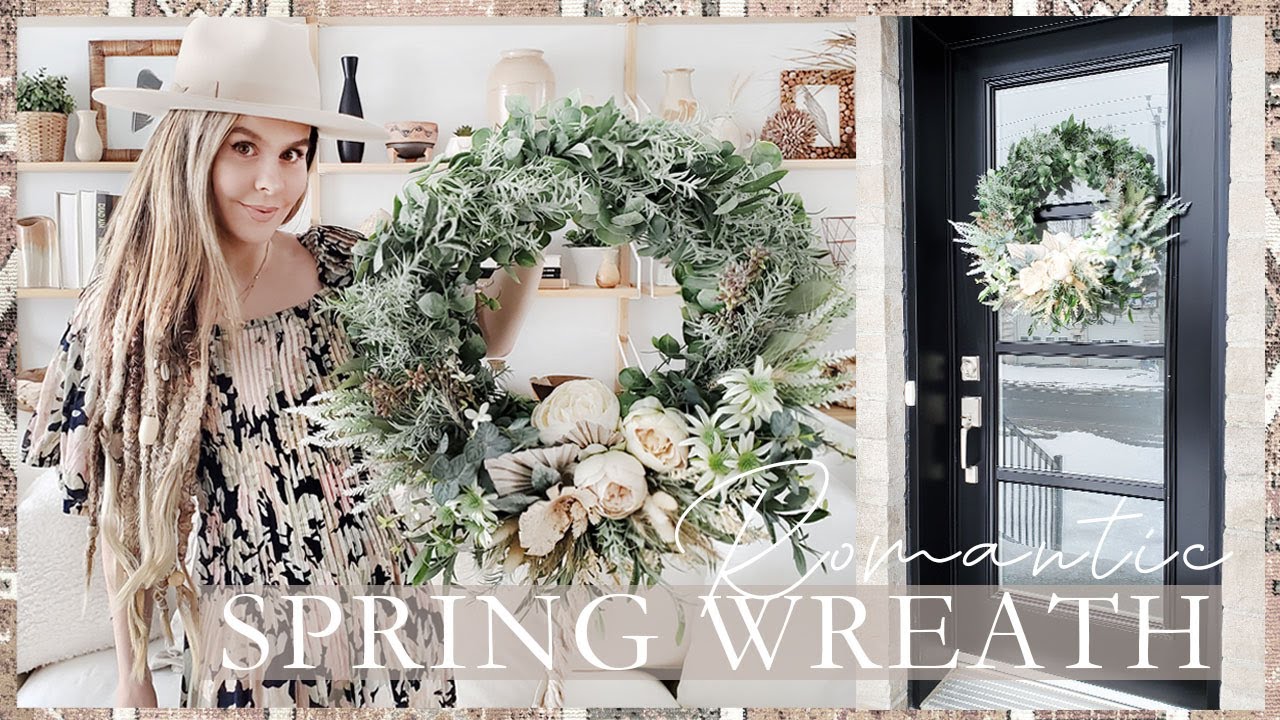 DIY DOLLAR STORE ROMANTIC SPRING WREATH