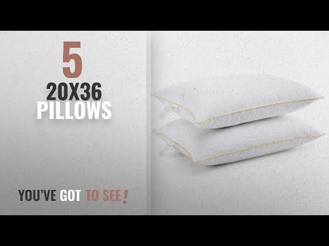 Top 10 20X36 Pillows [2018]: Set of 2 Hotel Quality Extra Plush Luxurious Gel Fiber Filled King Size