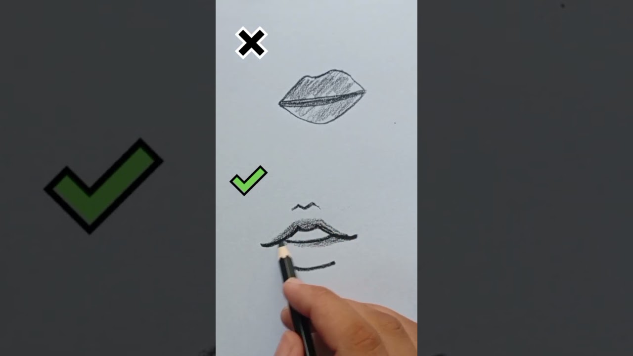 How to draw easy girl lip's👄#drawing #art #howtodraw #lips#tutorial#fyppppp