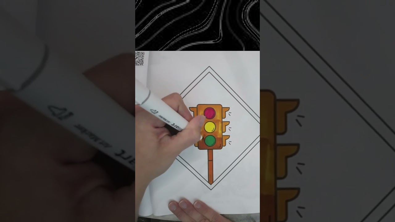 Stop Light Coloring Page #ColoringPage #StopLight #LearningThroughArt #PrintableColoringPage