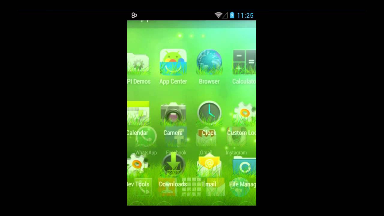 Abstract Grass Theme With Custom Design For Android Device
