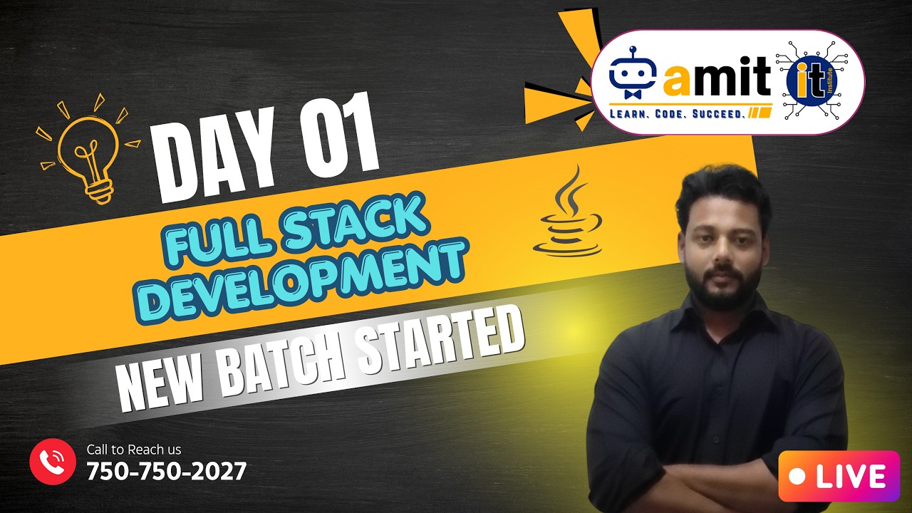 From Fresher to Developer | Full Stack Java Day 01 | Live Session 