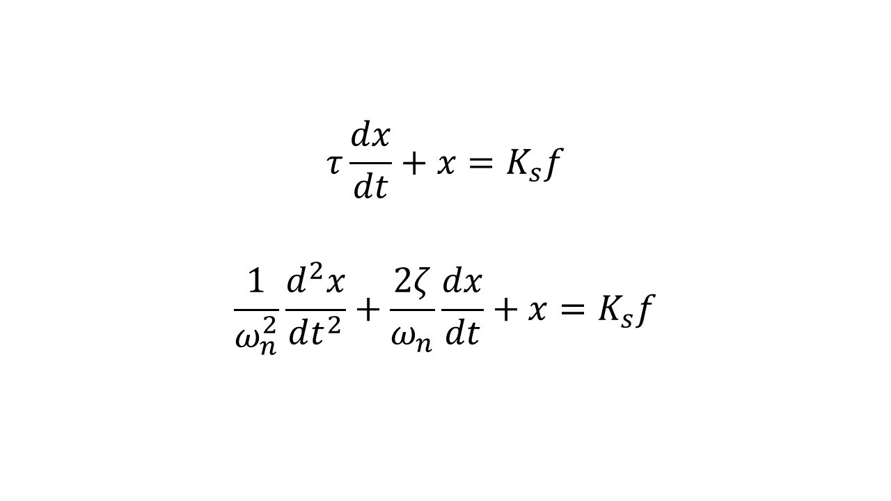 1st and 2nd order ordinary differential equations (ODEs)