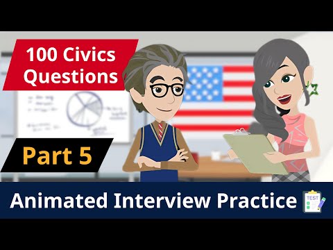 100 Civics Questions for US Citizenship 2025 | Animated Interview Practice | Part 5 (61–75)