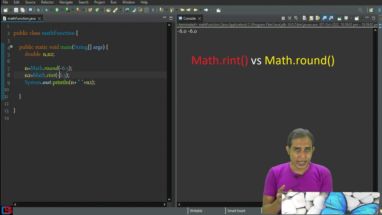 Mathematical Function in Java Round vs Rint function. (Part-20) #javaforbeginners #java