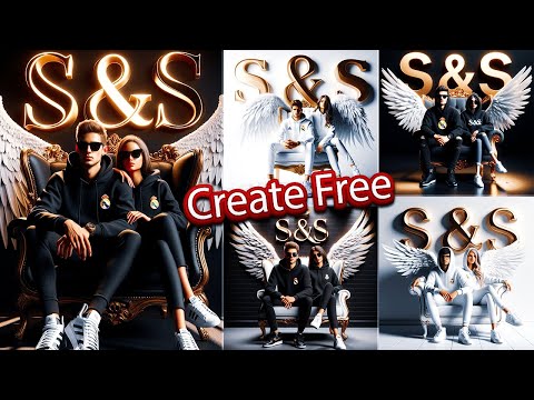 Create 3D Ai Wings Couple Images With Name | bing image creator | bing ai