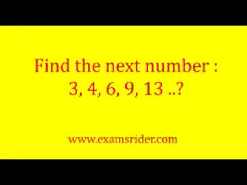 Find the next number 3, 4, 6, 9, 13 ? | unknown questions and answers