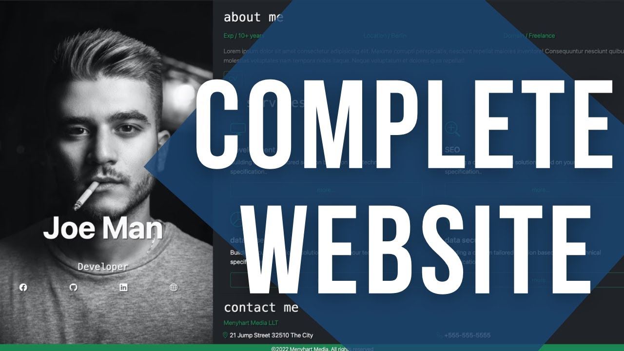 Complete Resume Website using HTML & Bootstrap
