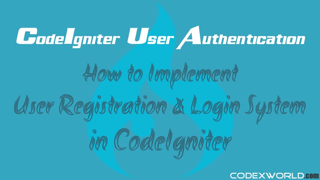 User Registration and Login System in CodeIgniter