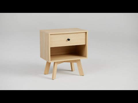 Walker Edison | Product Highlight | Bedroom | Mid-Century Modern 1-Drawer Nightstand