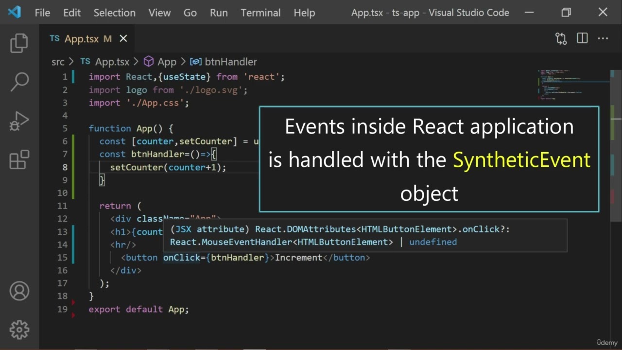 How to Handle onClick Events with TypeScript in React | Complete Guide 🖱️