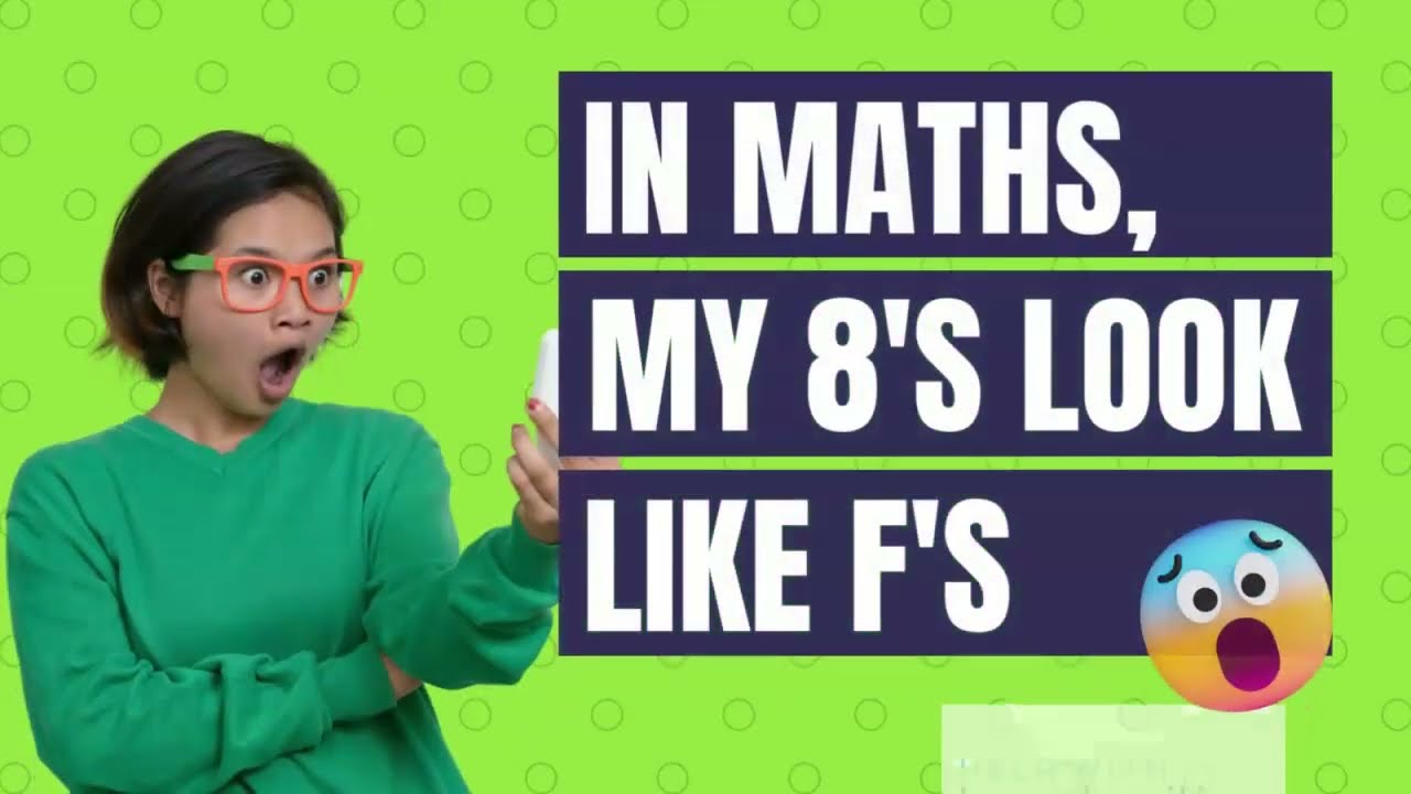 Tuesday Tutorial: In Maths, my 8's look like f's