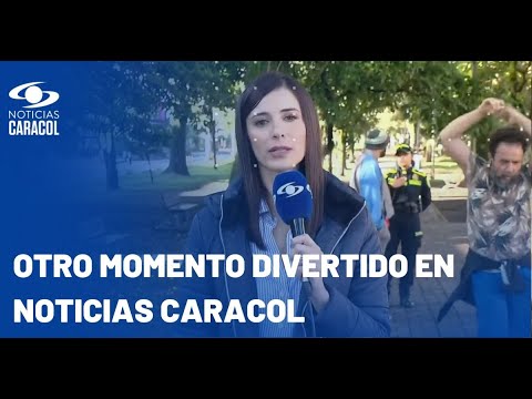 Transeúnte se roba el show durante vivo de Noticias Caracol: "¿Qué bailaba?"