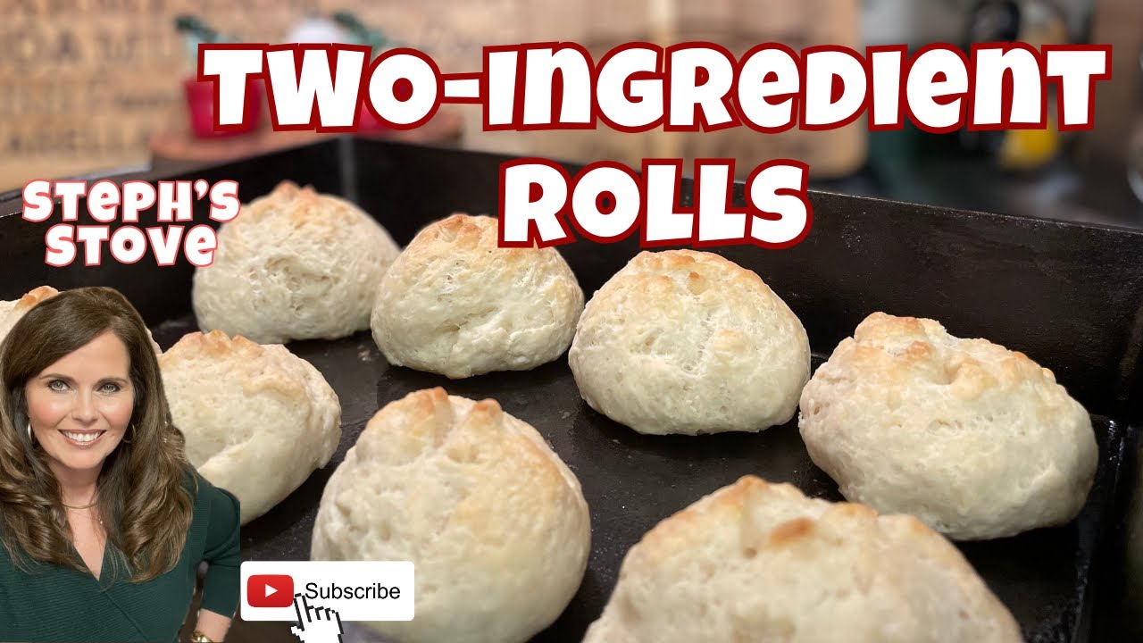 Two Ingredient Rolls - Quick, No Yeast, Protein Packed, and Healthy Probiotics - Steph’s Stove