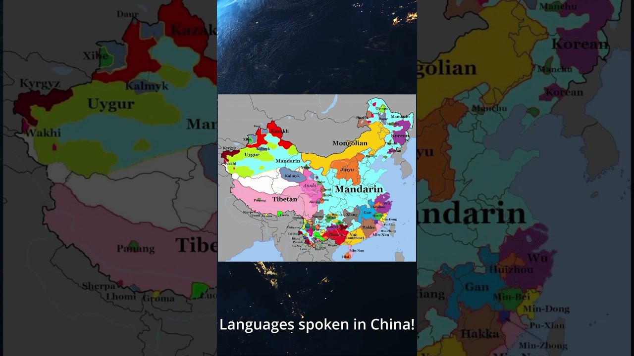 Languages in China 🇨🇳 #shorts #geography #map #china #language