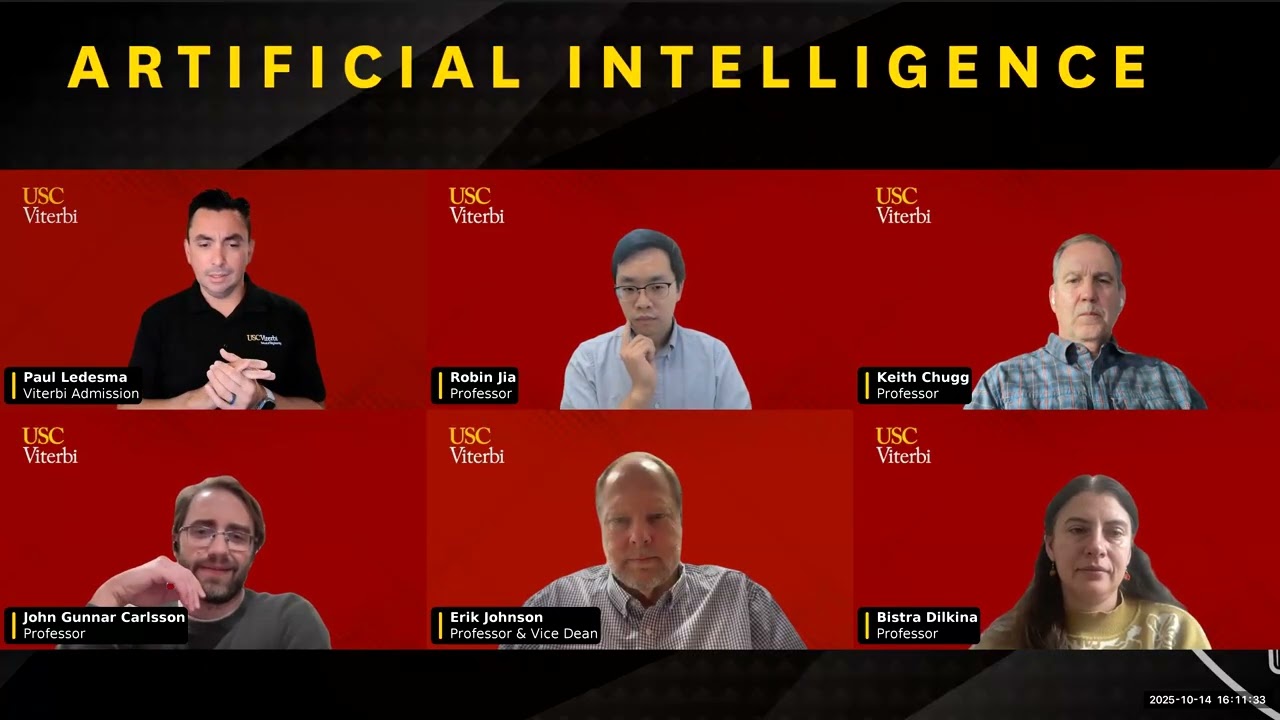Artificial Intelligence @USCViterbi - Faculty Roundtable
