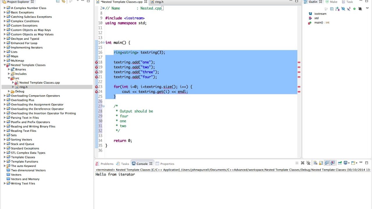 Learn Advanced C++ Programming  nested template classes