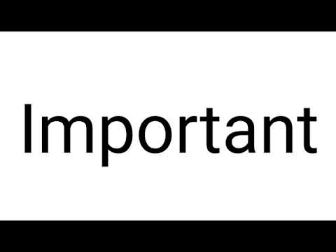 How to pronounce the word IMPORTANT