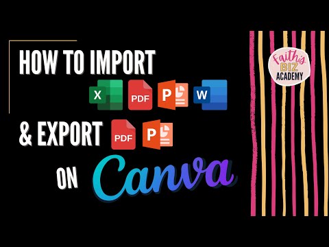 How To Import PDF, PowerPoint, Word and Excel On Canva. How To Export FLATTENED PDF from Canva