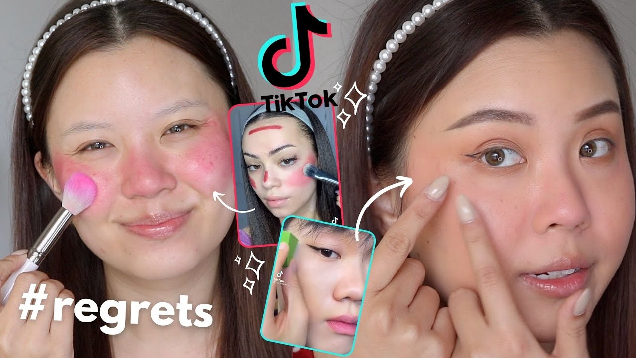 TRYING TIKTOK MAKEUP HACKS SO YOU DON'T HAVE TO... the good & bad 😳