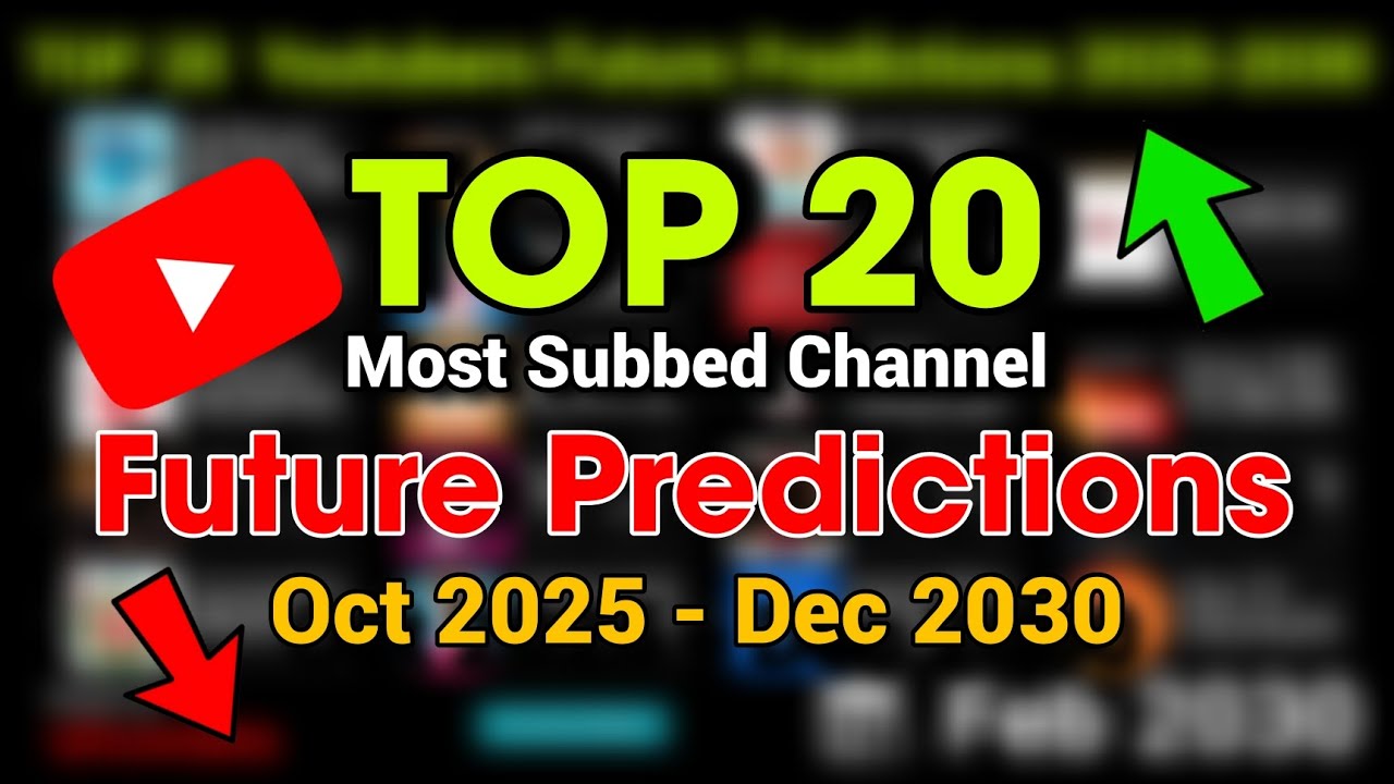 Top 20 Most Subscribed YouTube Channels | Future Predictions (2025 - 2030)