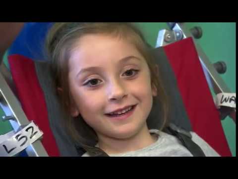 Five year old Shayley Bennett has spinal SDR surgery at Leeds Children's Hospital