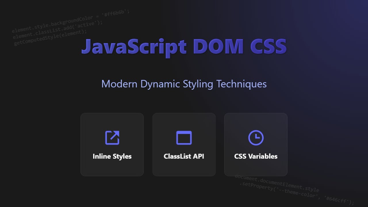 JavaScript DOM CSS Manipulation: Dynamic Styling for Beginners