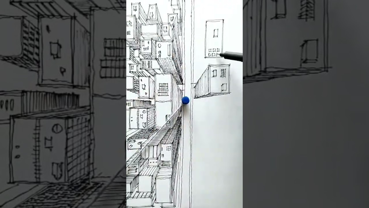 Drawing a city using a string   nextfuckinglevel