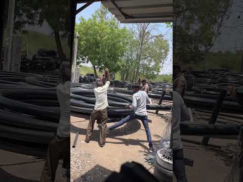 Winding HDPE pipe in a time-lapse because real-time would’ve been a 3-part documentary!