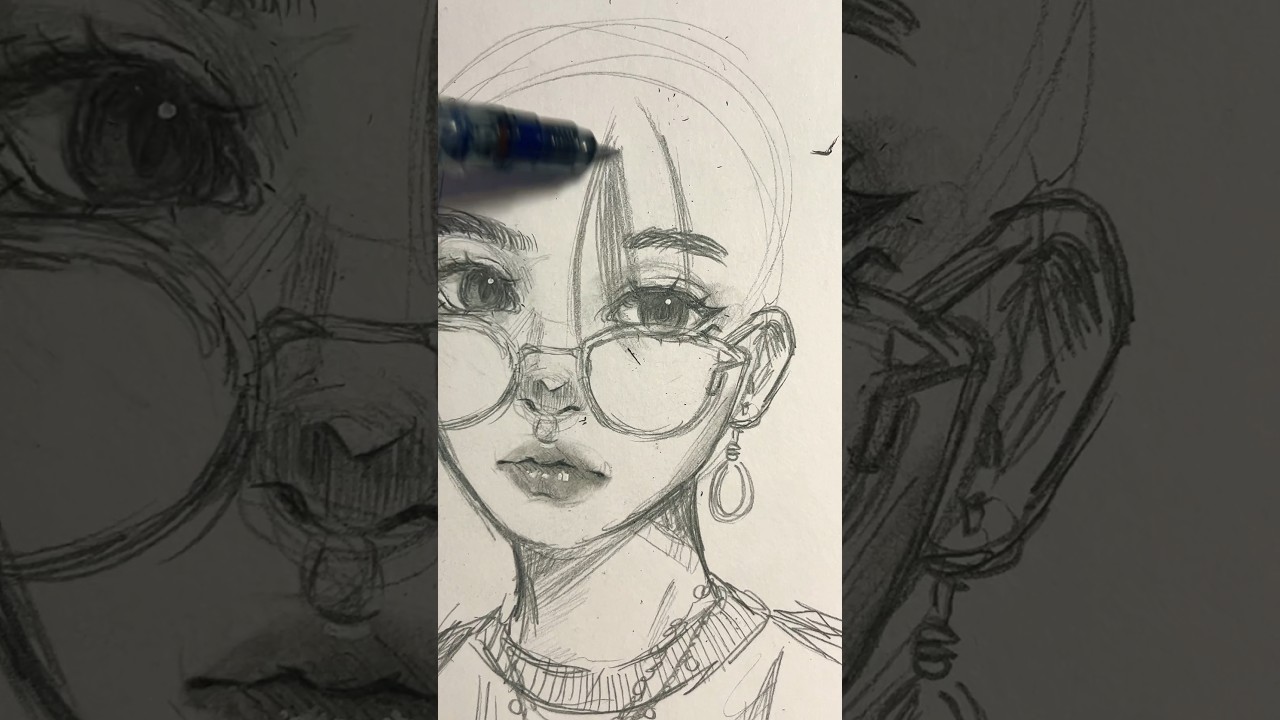 sketch with me 🤍 #art #shorts #creative