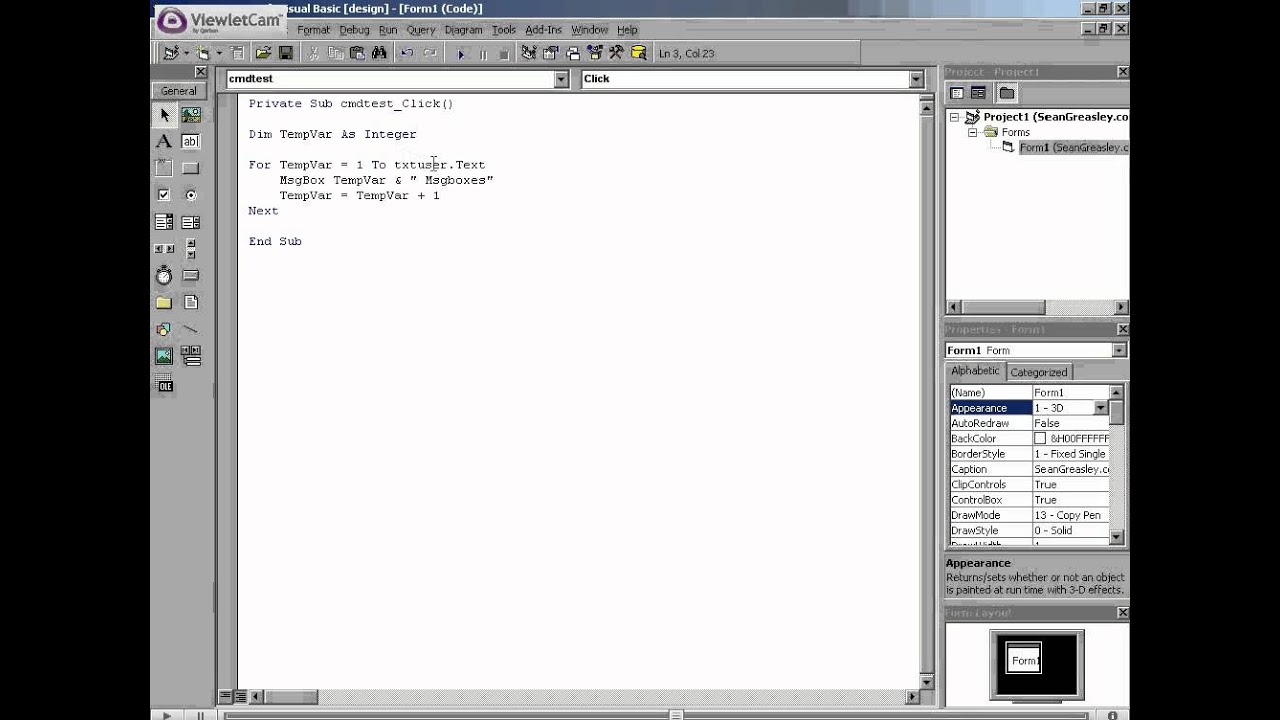 Visual Basic (VB) Tutorial - 3.2 - For Loops [TutorialGenius.com]