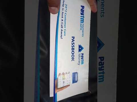 Paytm payments bank passbook