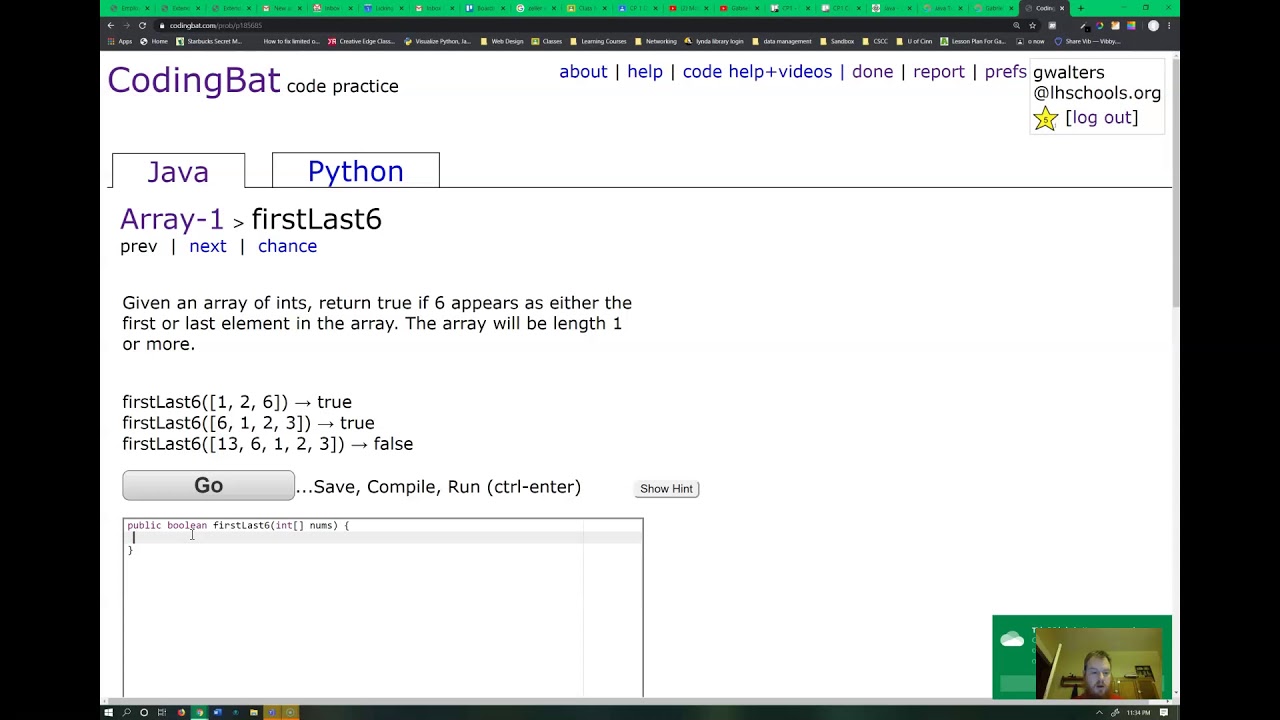 codingBat Array-1 
