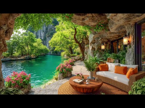 Cliffside Lounge View & Good Mood Jazz 🌿 Relaxing Jazz Instrumental Music for Stress Relief