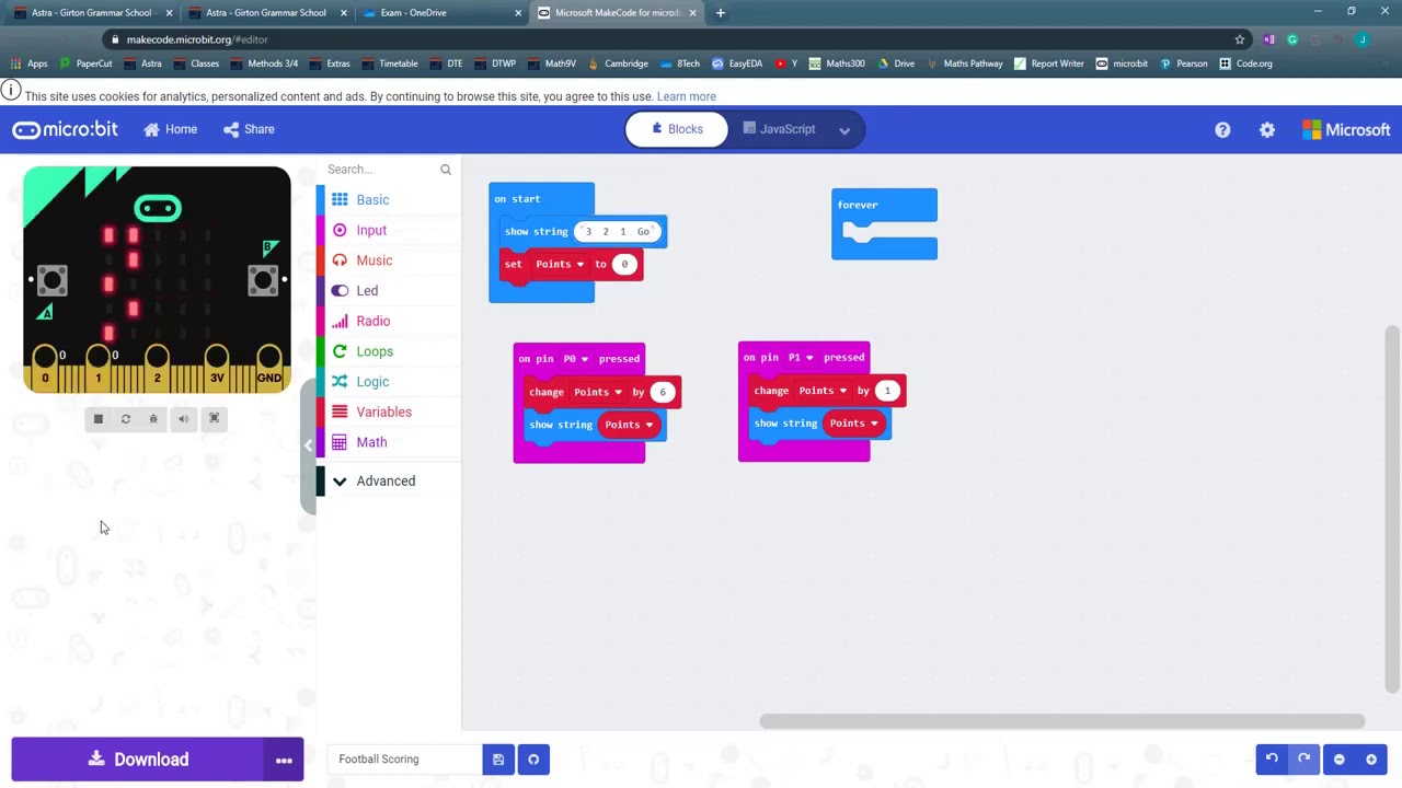 Keep Score with the Microbit