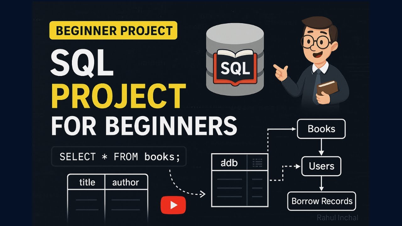 SQL End to End Project for Beginner || Library DataBase Management System || Rahul Inchal