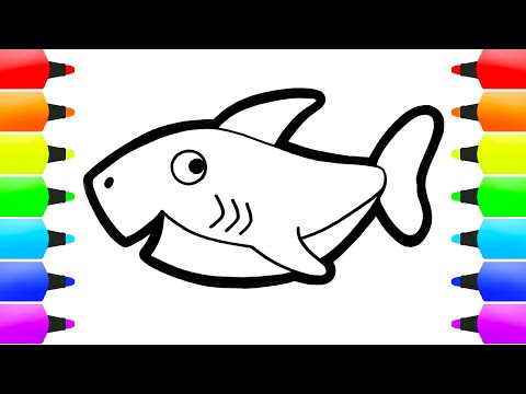 Baby Shark's Coloring Fun | Baby Shark Coloring Book | Coloring Baby Shark ⭐for kids 3 years old