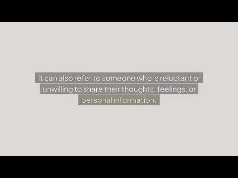 How to Pronounce Reticent