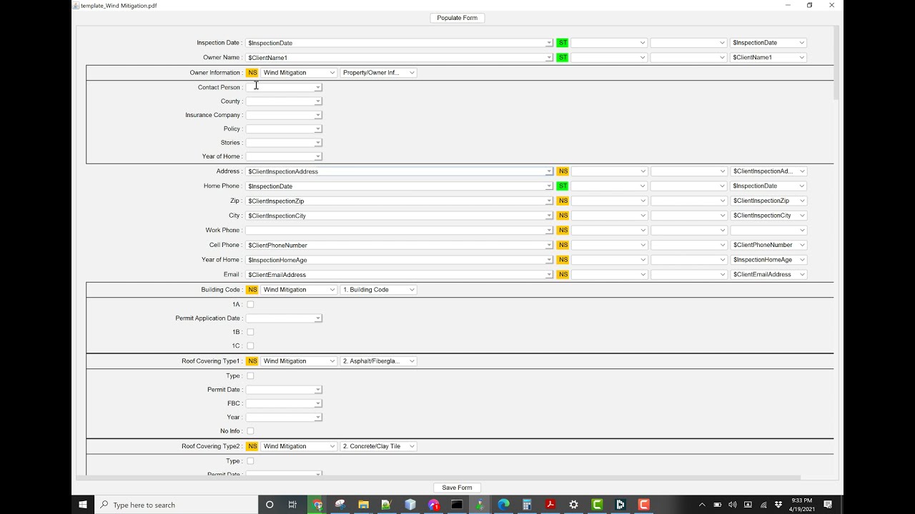 Home Inspector Pro - PDF Form Fill Feature
