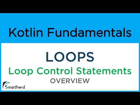 Learn Kotlin LOOPS or ITERATORS and Loop Control Statements For While Do while loops in Kotlin 6 ...