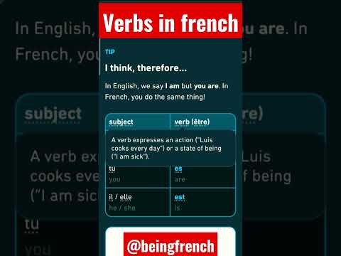how to use verbs in french? | je suis | tu es | Elle est, il est #french #français #howtolearnfrench