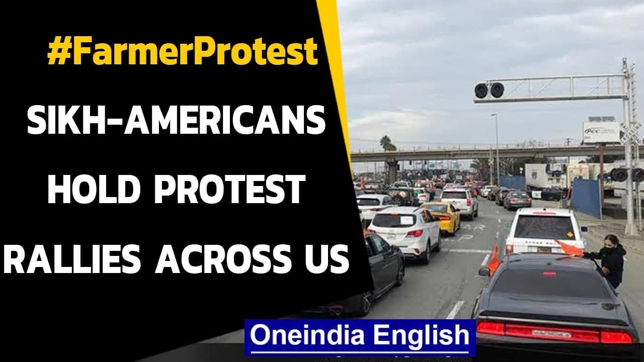 Sikh-Americans protest across US cities in solidarity with the farmers protesting in India|Oneindia