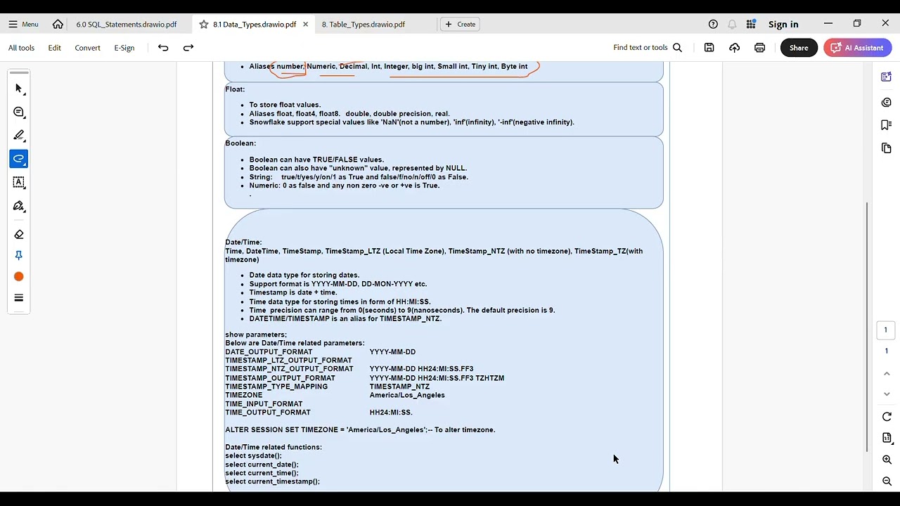 6_1_1 DATA ENGINEER SQL SNOWFLAKE DATATYPES FLOAT